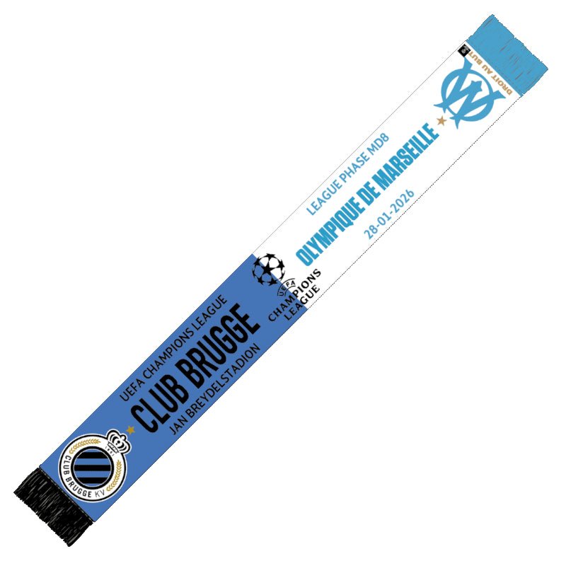 Sjaal Club Brugge - Olympique Marseille – Club Brugge Shop